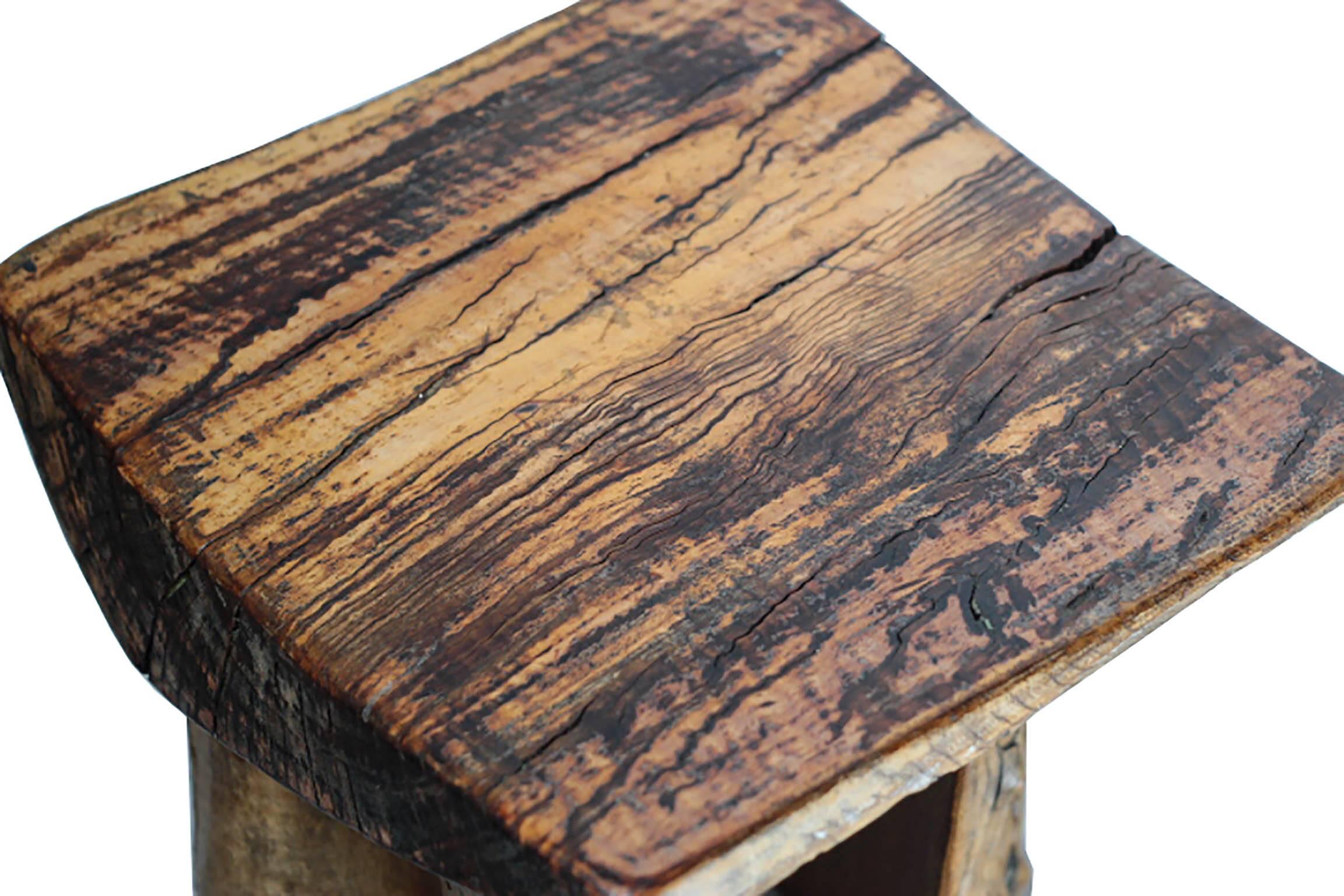 Handmade Rustic Tree Stump Stool at 1stDibs