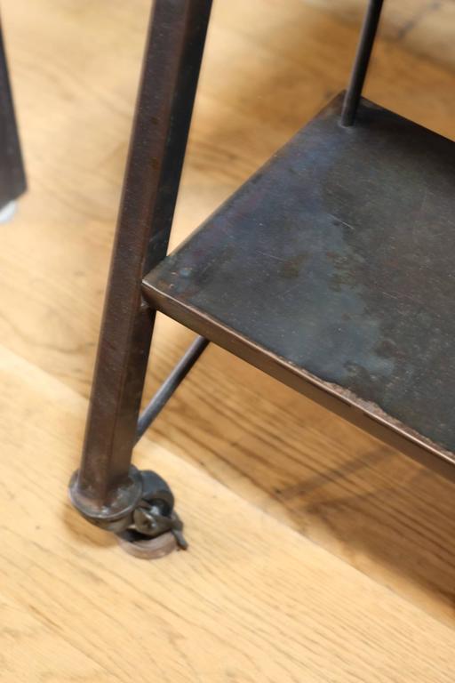 Monumental Custom Steel Rolling Library Ladder For Sale at 1stdibs