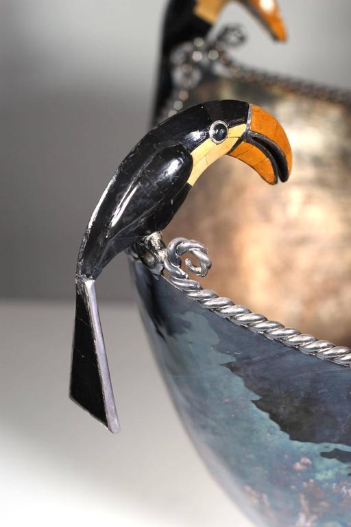 Emilia Castillo Silver Plated Mexican Toucan Pitcher and Punch Bowl at ...