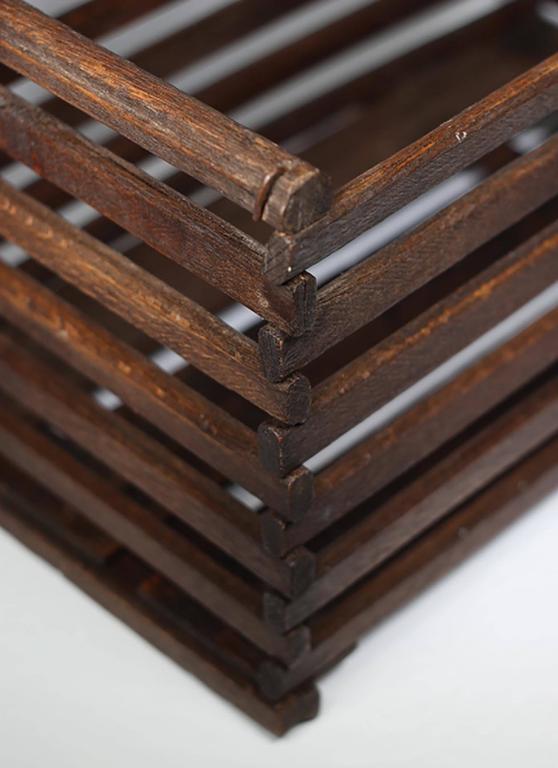 Pair of Stackable, Collapsible Wooden Poultry Crates, circa 1900 For ...