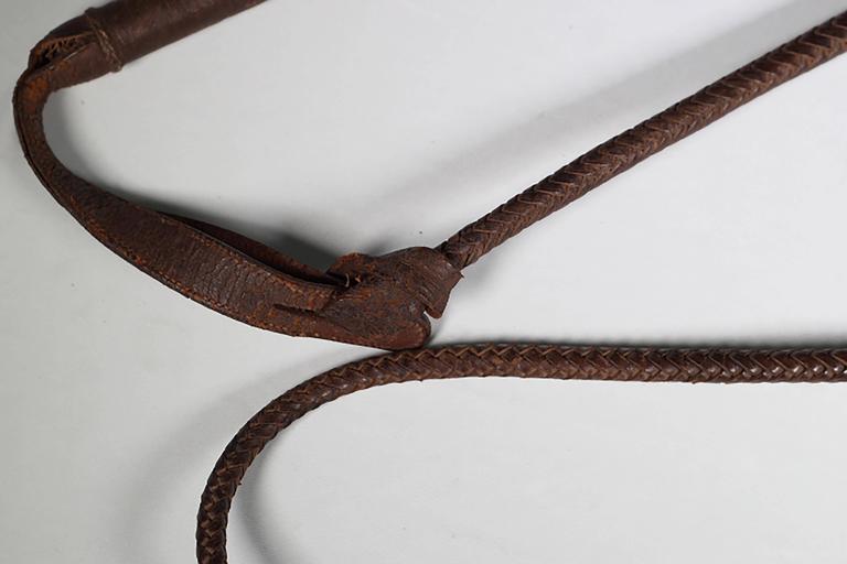 Antique Leather, Horn and Sterling Silver Riding Crop and Whip For Sale ...