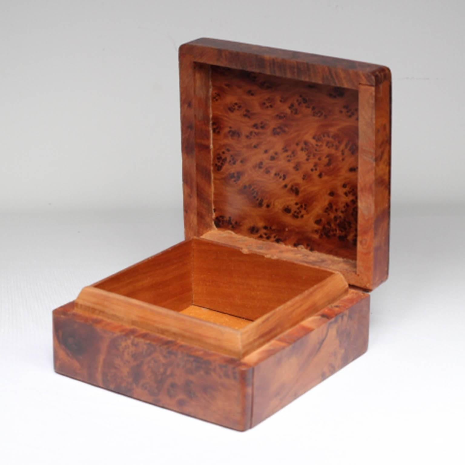 Burl Wood Box For Sale at 1stDibs