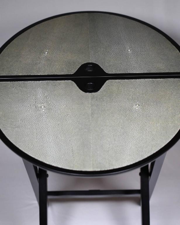 Promemoria "Battista" Folding Side Table in Shagreen at 1stDibs