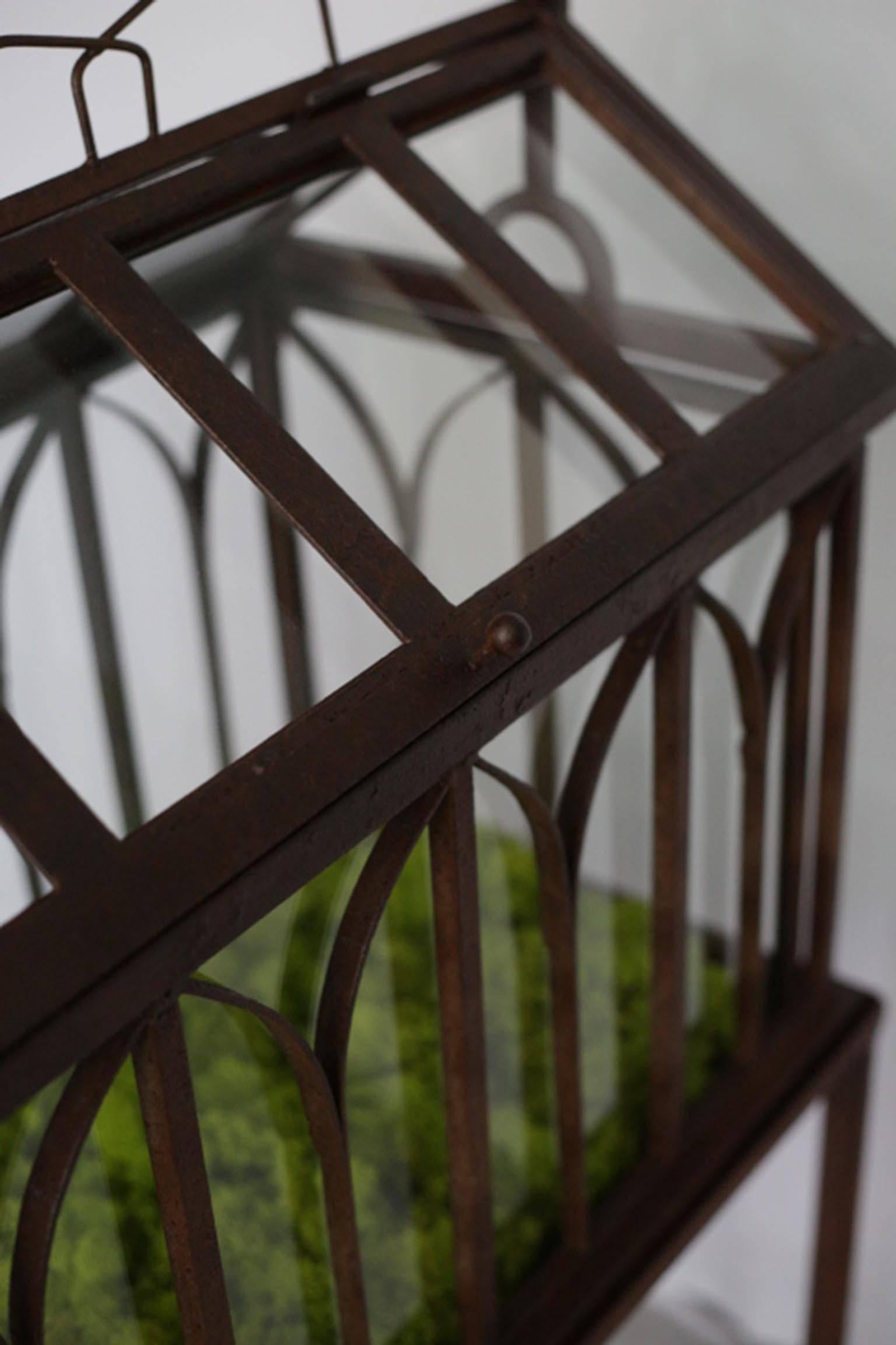 Turn of the Century Antique Wrought Iron Wardian Case on Stand, circa ...