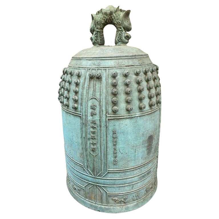 Japanese Important Giant Blue Bronze Bell 1949- for World Peace For ...