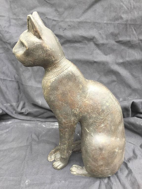Big Antique Bronze CAT- finely cast Early 20th century at 1stDibs