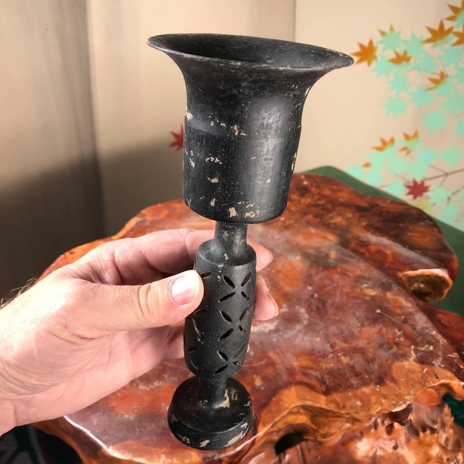 Rare Chinese Neolithic Longshan Culture Black "Egg-Shell" Pottery Stem ...