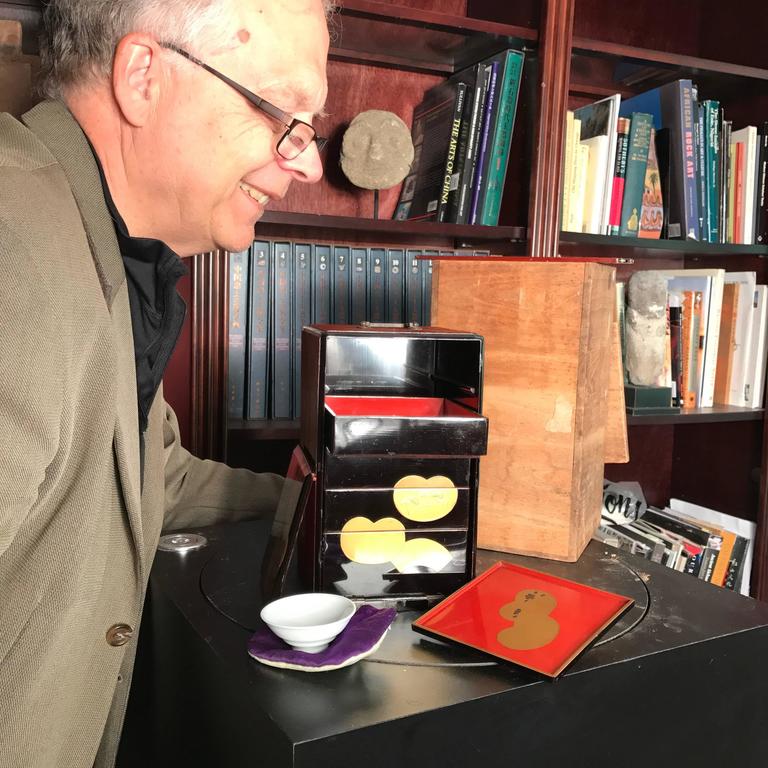 Japanese Fine Antique Hand Lacquered Complete Bento Food Box, Early ...