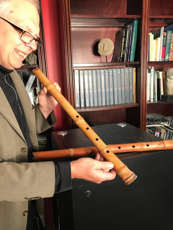 Japan Antique Handmade Pair of Bamboo Shakuhachi Zen Flutes, 1900 at ...