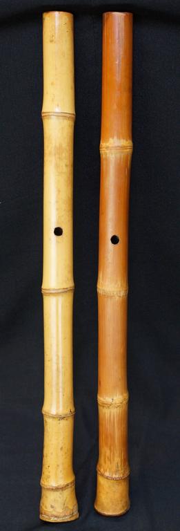 Japan Antique Handmade Pair of Bamboo Shakuhachi Zen Flutes, 1900 at ...