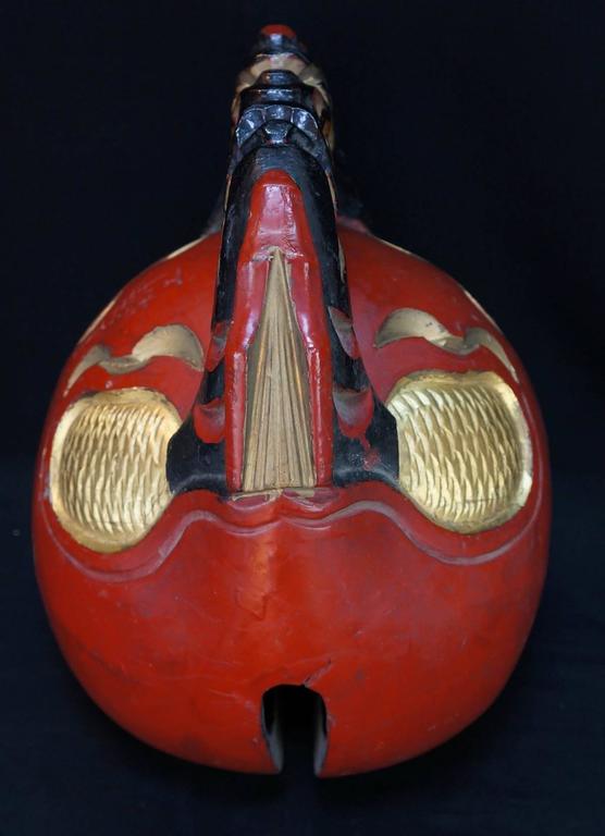 Japanese Big Buddhist Zen Wood Fish Chanting Drum Mokugyo Dragon Fish ...