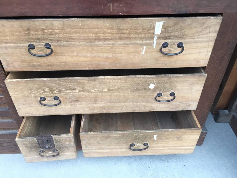 Japanese Fine Original Antique Slat Futon Tansu, Meiji Period, 1860s ...