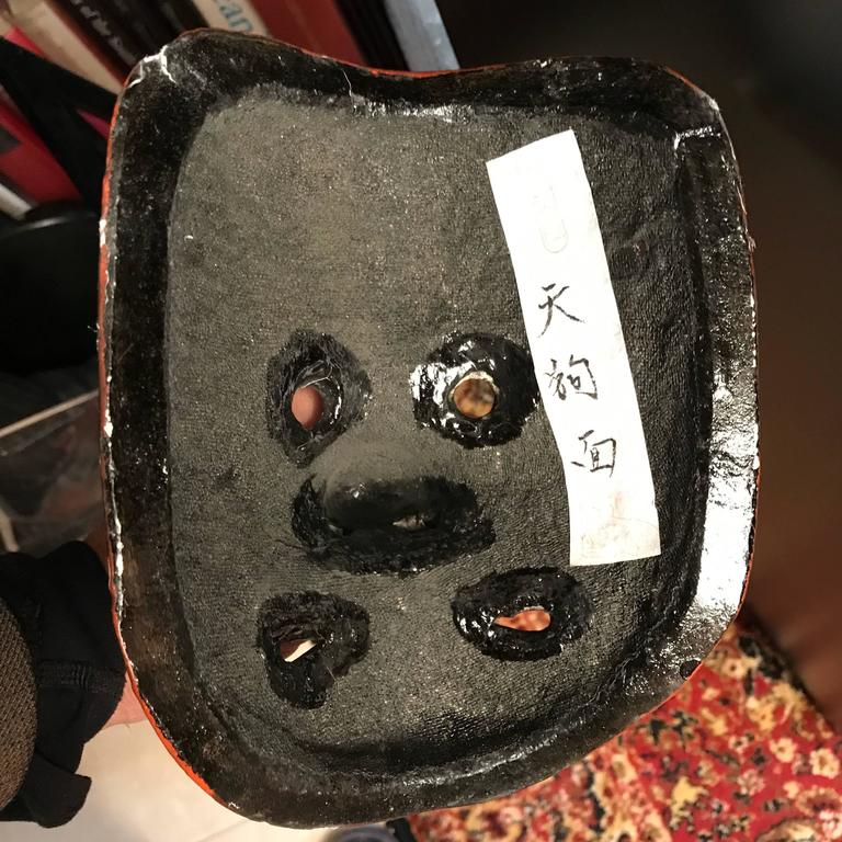 Powerful Japanese Antique Forest God Mask Tengu Dramatic Nose at ...