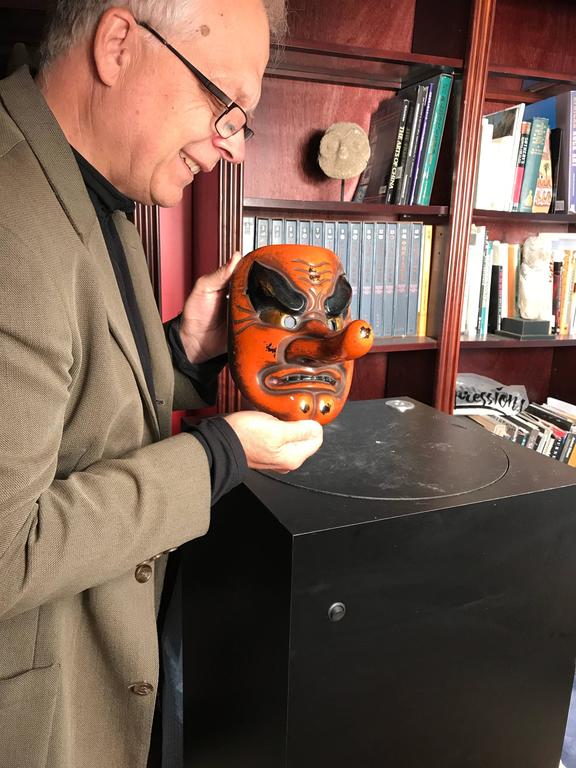 Powerful Japanese Antique Forest God Mask Tengu Dramatic Nose at ...