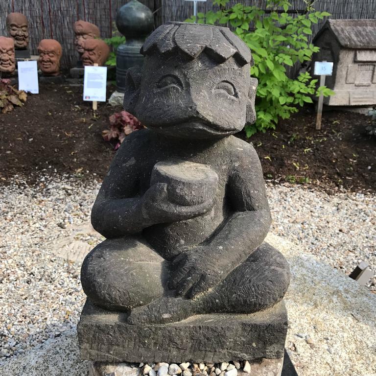 Japan Old Kappa Folk Art Garden Water Deity - hand carved stone at 1stDibs