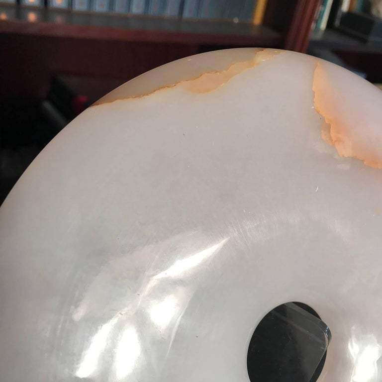 Handcrafted Translucent Heavenly White Stone Bi Display Indoors or In ...