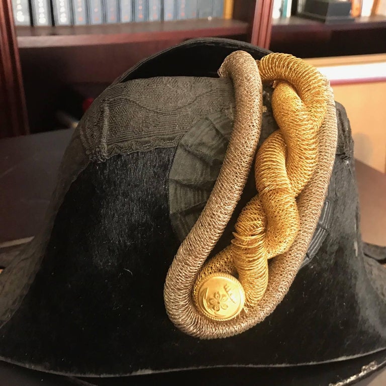 Japanese Antique Imperial Naval Officers Gold Gilt Hat, Meiji Period at ...