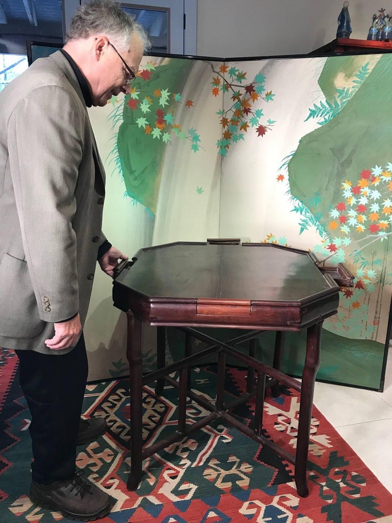 Chinese Antique Gaming Table with Vintage Game, Qing Dynasty, 19th ...