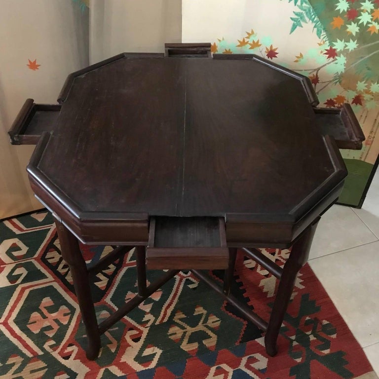 Chinese Antique Gaming Table with Vintage Game, Qing Dynasty, 19th ...