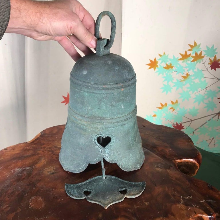 Japanese Hand Cast Big Bronze Temple Bell with "Cloud" Chime, 19th ...