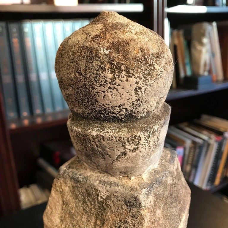 Japan Ancient Buddhist Five Elements Sculpture: Earth, Water, Wind ...