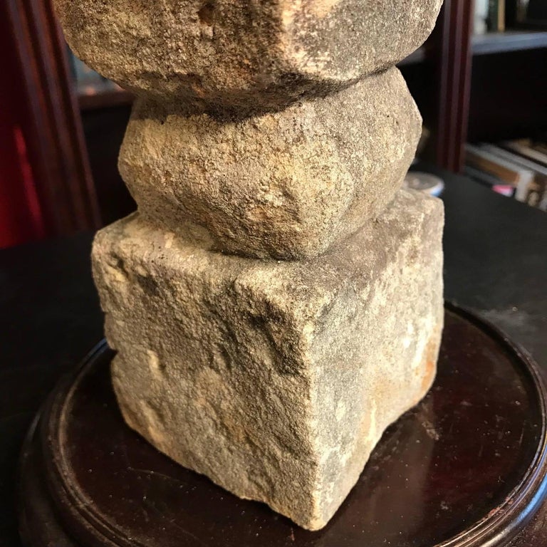 Japan Ancient Buddhist Five Elements Sculpture: Earth, Water, Wind ...