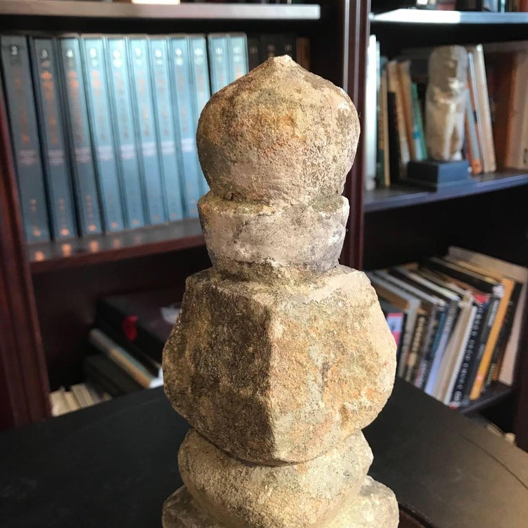 Japan Ancient Buddhist Five Elements Sculpture: Earth, Water, Wind ...