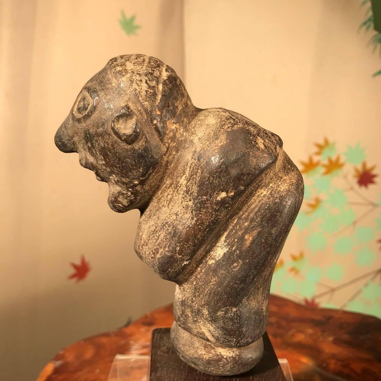 Ancient American "Human Effigy" Stone Pipe, Woodland Period For Sale at ...