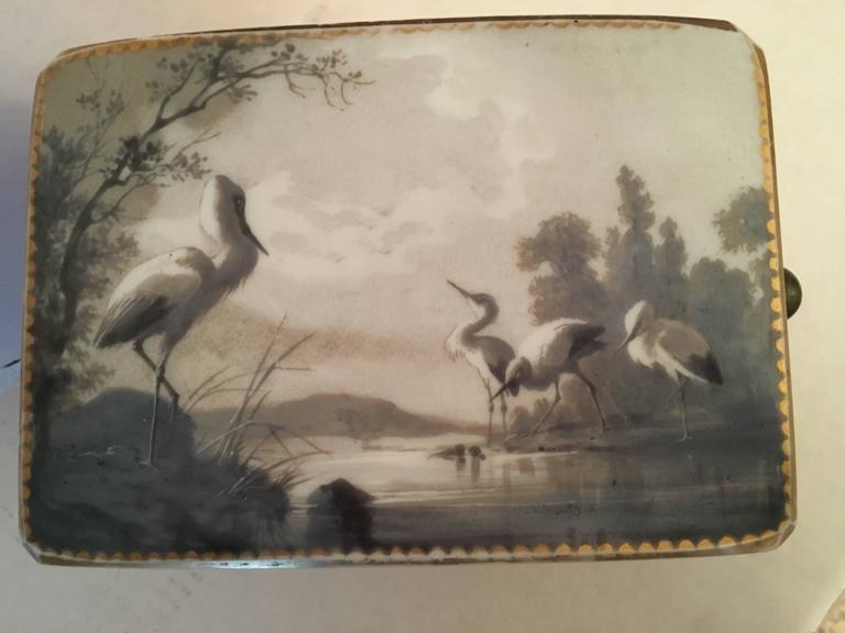 Hand-Painted Porcelain Casket Box at 1stDibs