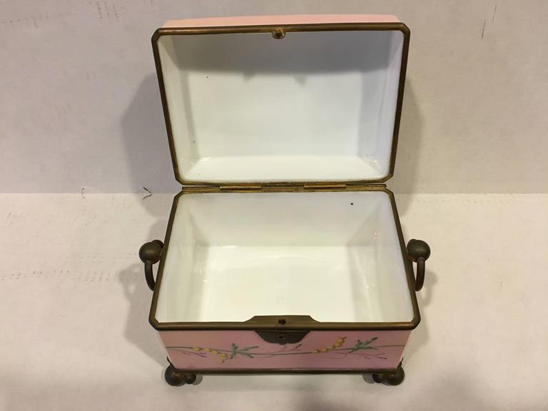 Hand-Painted Porcelain Casket Box at 1stDibs