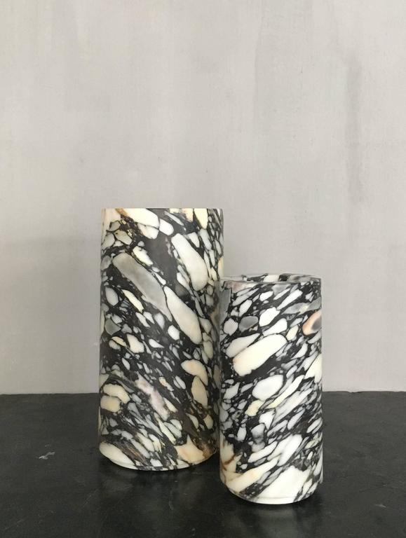 Unique Cylindrical Marble Vase from Michaël Verheyden at 1stDibs