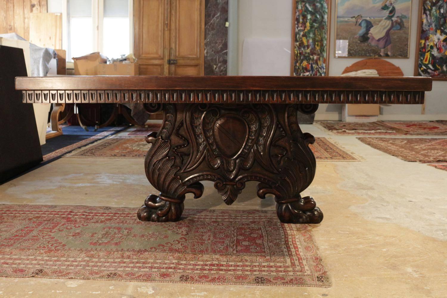 Large 19th Century Castle Table at 1stDibs