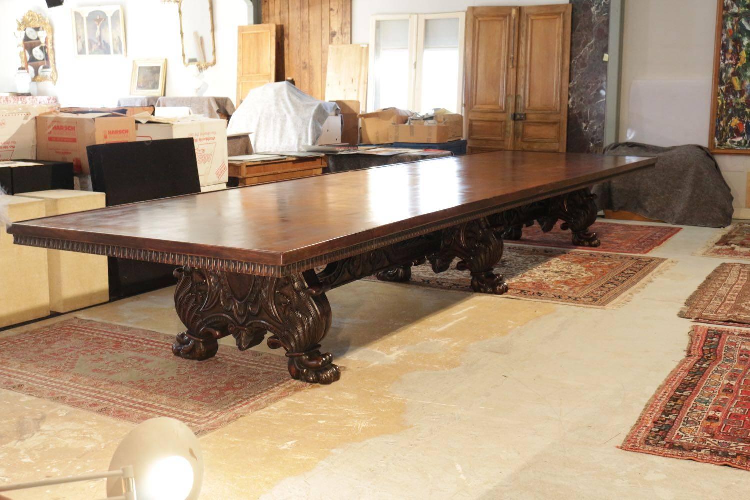 Large 19th Century Castle Table at 1stDibs