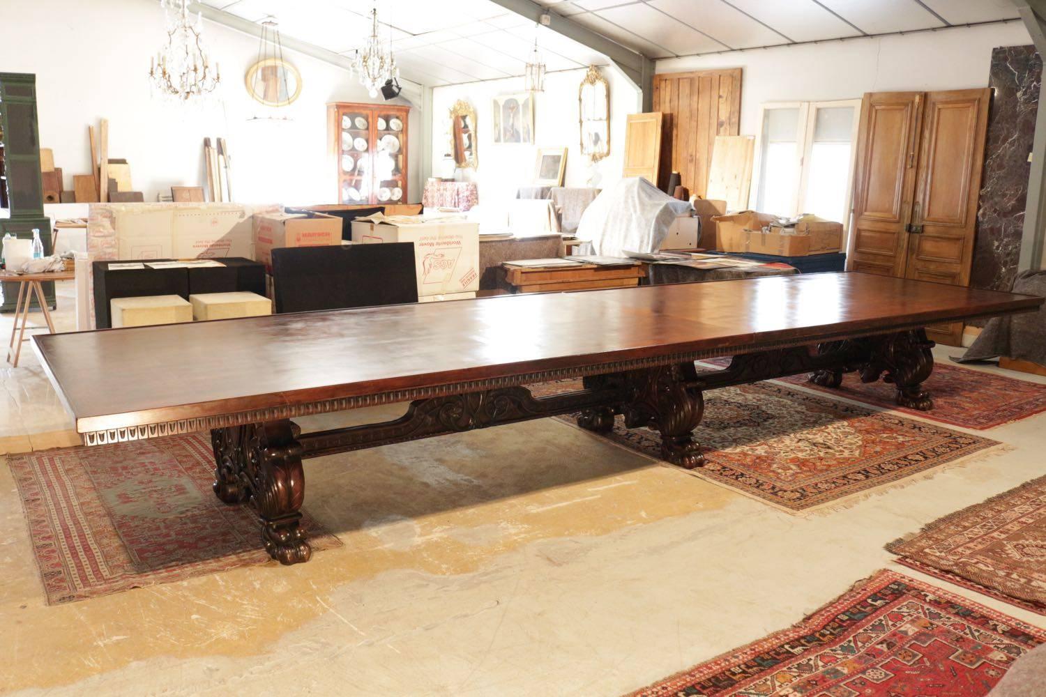 Large 19th Century Castle Table at 1stDibs