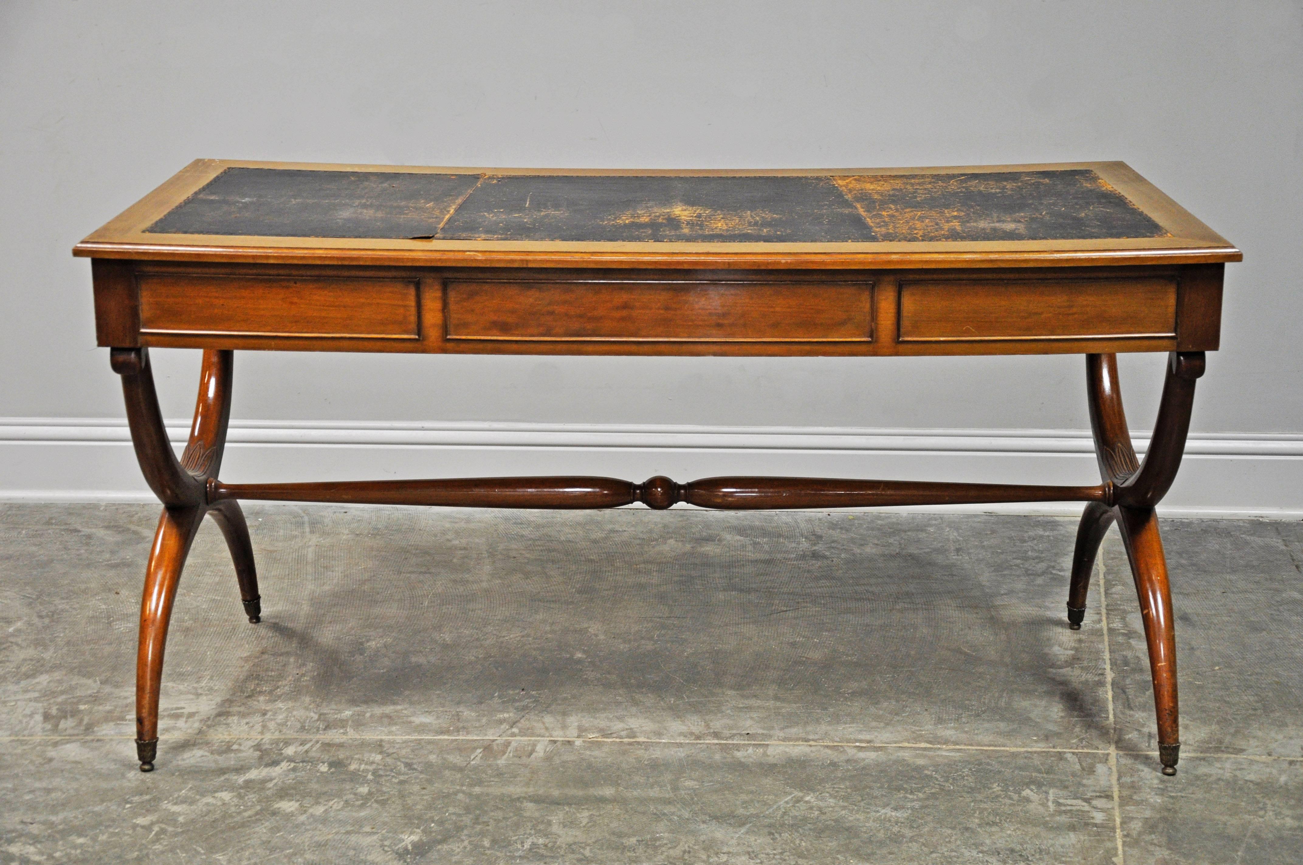 French Directoire Desk in Walnut at 1stDibs