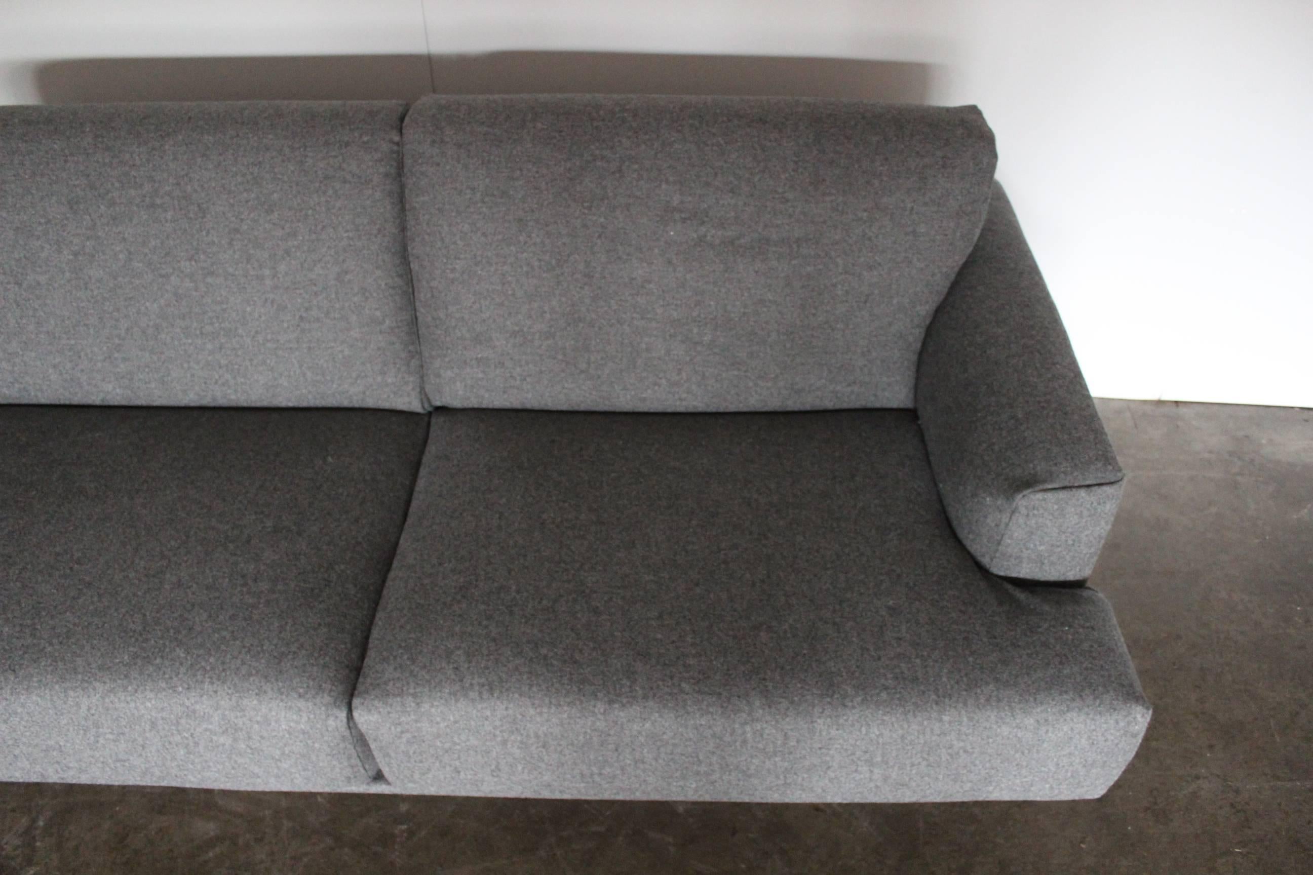 Cassina “253 Nest” Two-Seat Sofa in Grey Cashmere Wool by Piero Lissoni ...