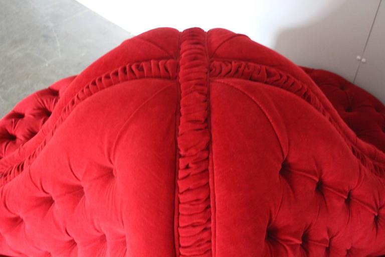 George Smith "Conversation Piece" Four-Seat Sofa in Raspberry Red ...