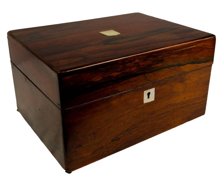 19th Century Rosewood Toiletry Box For Sale at 1stDibs