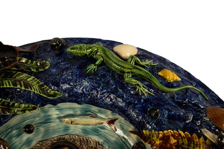 Palissy Ware Majolica Plaque by Geoffery Luff at 1stDibs