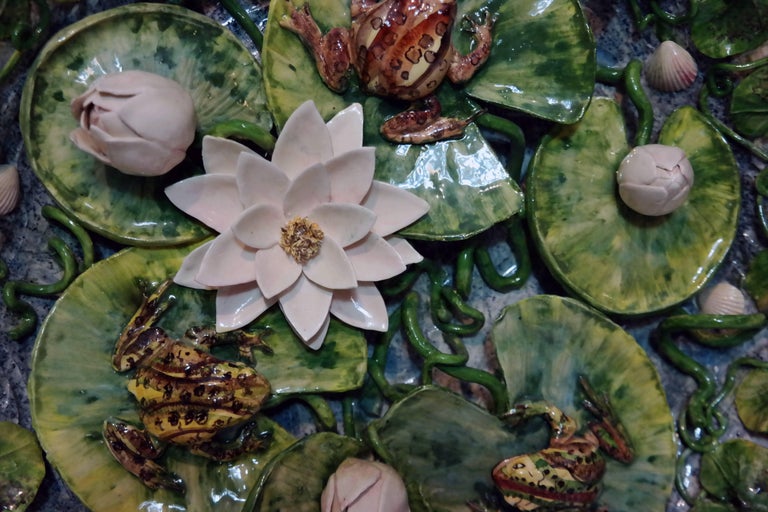 Majolica Palissy Ware Large Charger by Geoffrey Luff at 1stDibs