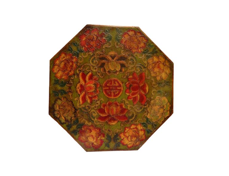Hand-Painted Tibetan Sectional Box at 1stDibs