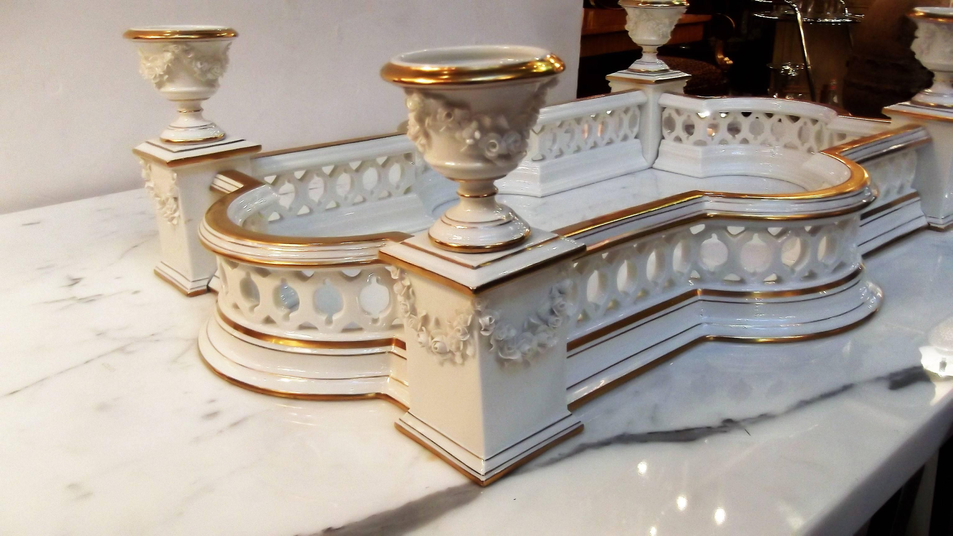 Porcelain Surtout De Table by Vista Alegre, Portugal For Sale at 1stDibs