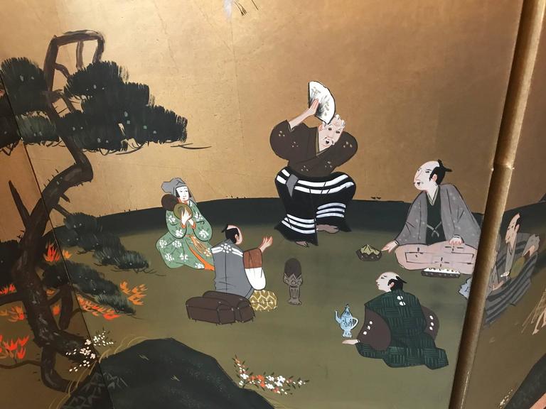Four-Panel Japanese Byobu Screen For Sale at 1stDibs | japanese byobu ...