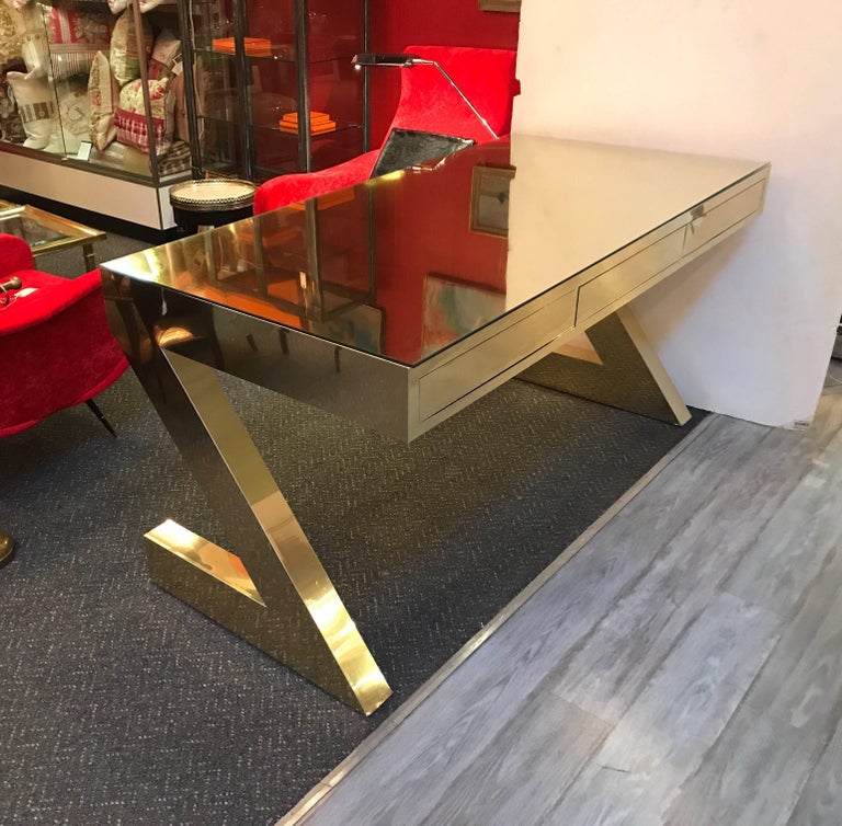 Chic Midcentury Modern Z Desk For Sale at 1stDibs