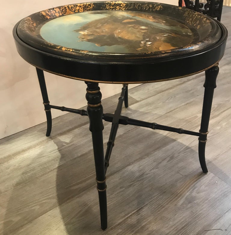 Antique English Regency Tray Top Table For Sale at 1stDibs