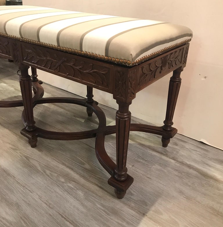 Antique Carve Walnut Piano Bench For Sale at 1stDibs | antique piano bench