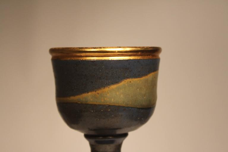 Rare Mid-Century Stoneware Chalice by Master Potter Byron Temple For ...