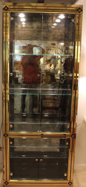 Mastercraft Gold Display Cabinet Vitrine attributed to Bernhard Rohne ...