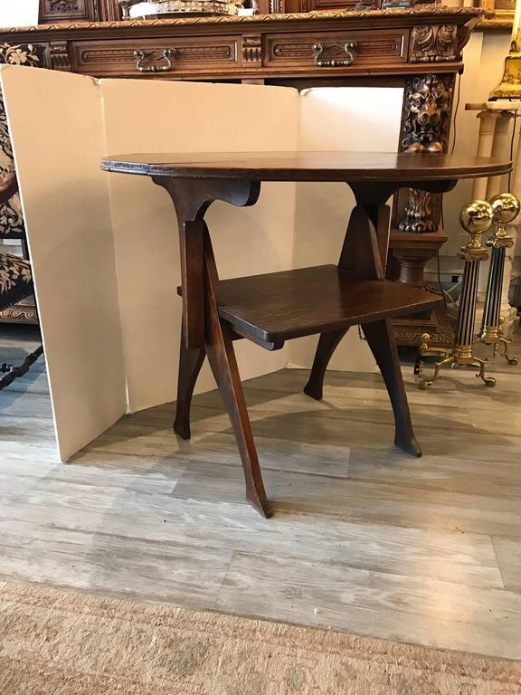 Arts and Crafts Oak Convertible Chair Table For Sale at 1stDibs