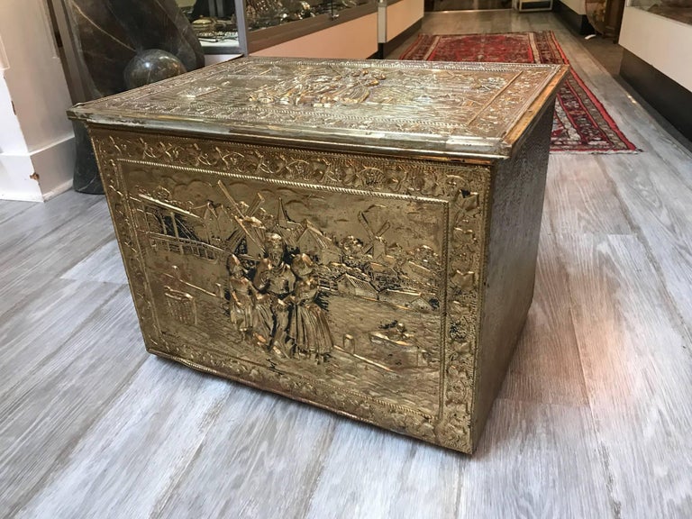 Antique Brass Tinder Box For Sale at 1stDibs | antique tinder box ...